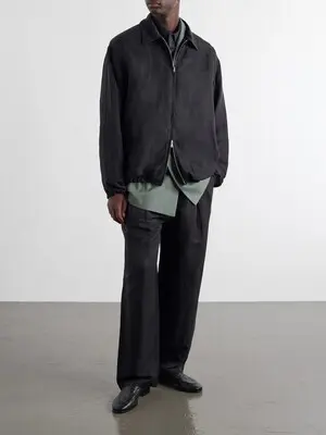 SSSTEIN Linen And Silk-blend Satin Blouson Jacket