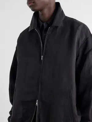 SSSTEIN Linen And Silk-blend Satin Blouson Jacket