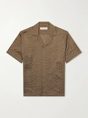Orlebar Brown Maitan Villa Camp-collar Striped Woven Shirt
