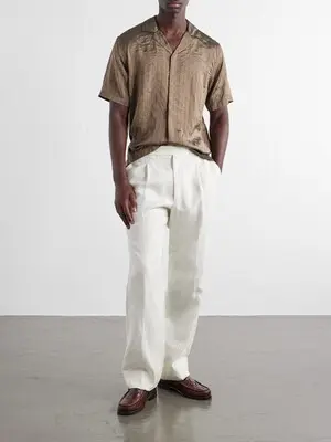 Orlebar Brown Maitan Villa Camp-collar Striped Woven Shirt