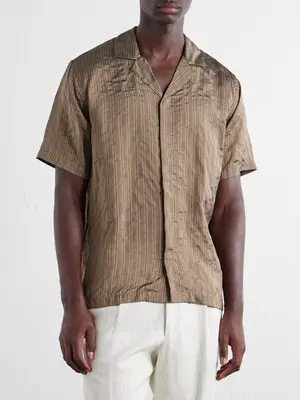 Orlebar Brown Maitan Villa Camp-collar Striped Woven Shirt