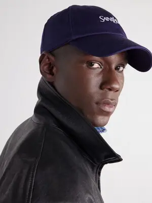 Saint Laurent Logo-embroidered Cotton-gabardine Baseball Cap