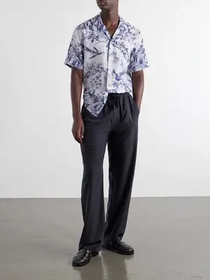 Orlebar Brown Maitan Camp-collar Printed Linen Shirt