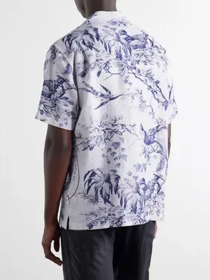 Orlebar Brown Maitan Camp-collar Printed Linen Shirt