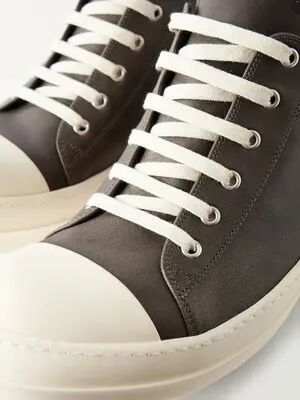 Rick Owens Leather Sneakers - Brown