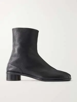 MAISON MARGIELA Tabi Split-toe Full-grain Leather Boots - Black