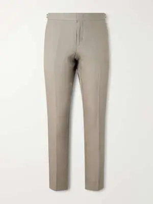 Orlebar Brown Griffon Straight-leg Linen Trousers - Brown