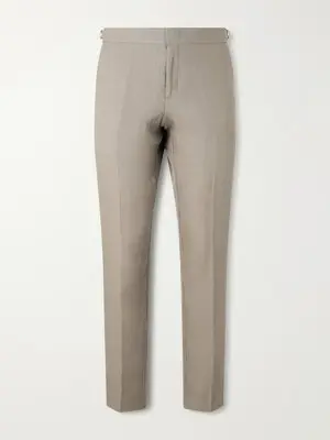 Orlebar Brown Griffon Straight-leg Linen Trousers - Brown