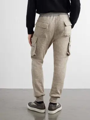 Rick Owens Mastodon Tapered Wool And Cotton-blend Jersey Sweatpants