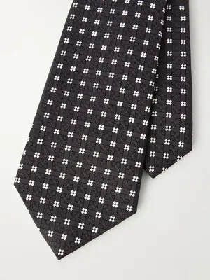 TOM FORD Silk Jacquard Tie - Black