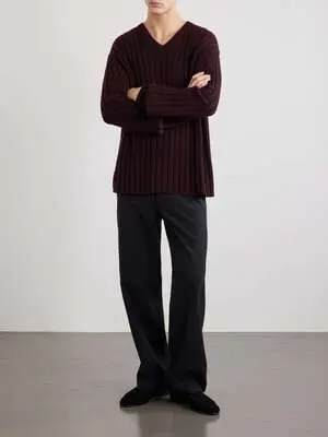 THE ROW Ramil Straight-leg Wool Trousers