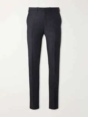 Kiton Straight-leg Pinstriped Wool Suit Trousers