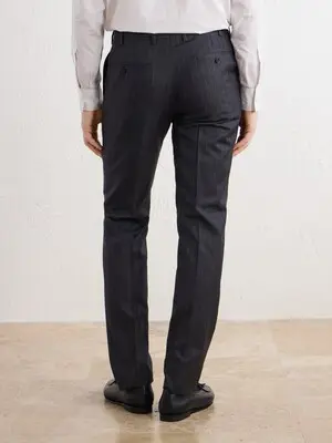 Kiton Straight-leg Pinstriped Wool Suit Trousers