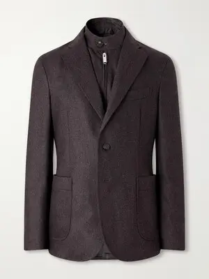 SLOWEAR Wool-blend Flannel Suit Jacket