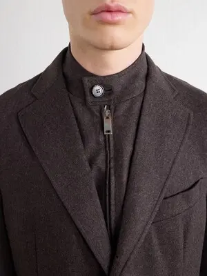 SLOWEAR Wool-blend Flannel Suit Jacket