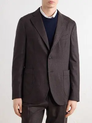 SLOWEAR Wool-blend Flannel Suit Jacket