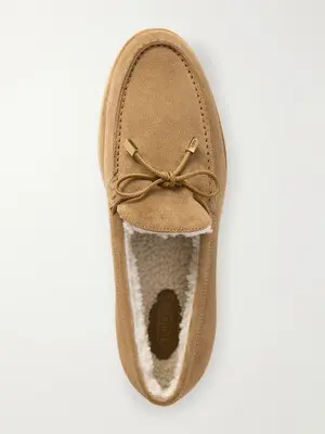TOD'S Gommino Shearling Suede Loafers