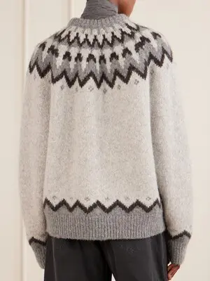 NILI LOTAN Alan Fair Isle Intarsia-knit Wool And Alpaca-blend Sweater