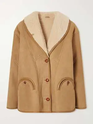 BLAZÉ MILANO Tatoosh Shearling Jacket - Camel