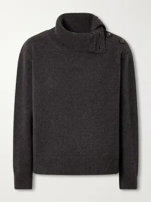 Veronica De Piante Cielo Wool And Cashmere-blend Turtleneck Sweater - Gray