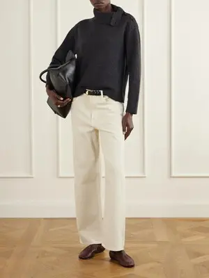 Veronica De Piante Cielo Wool And Cashmere-blend Turtleneck Sweater - Gray