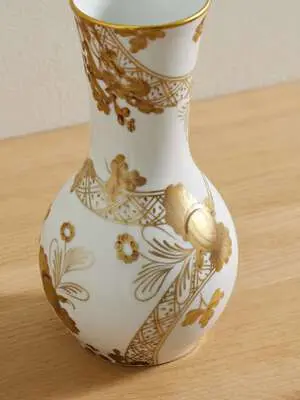 GINORI 1735 Tulip Gold-plated Porcelain Vase