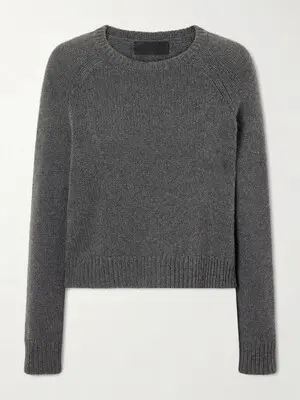 NILI LOTAN Laurel Cashmere And Wool-blend Sweater - Gray