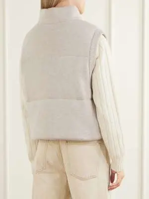 Le Kasha Montana Ribbed Cashmere Puffer Vest