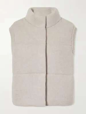 Le Kasha Ribbed Cashmere Puffer Vest