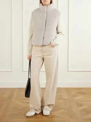 Le Kasha Ribbed Cashmere Puffer Vest