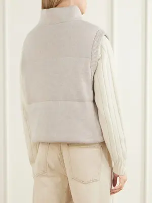 Le Kasha Ribbed Cashmere Puffer Vest