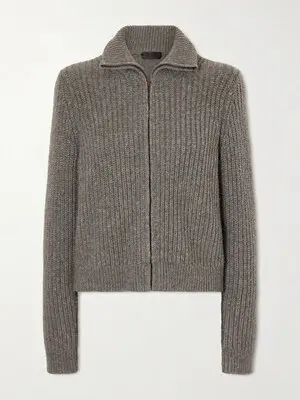 NILI LOTAN Arlen Merino Wool-blend Cardigan - Gray