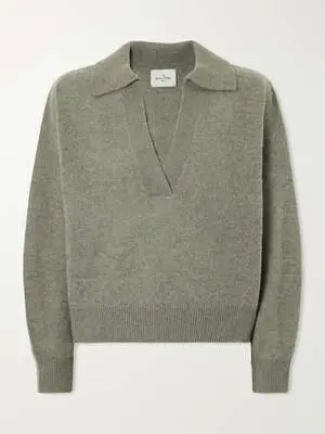 Le Kasha Jacksob Cropped Cashmere Sweater - Leaf Green