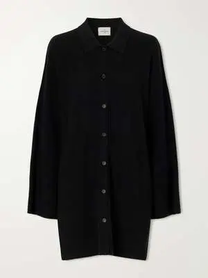Le Kasha Ribbed Cashmere Mini Dress - Black