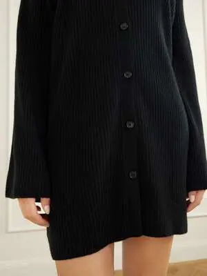 Le Kasha Ribbed Cashmere Mini Dress
