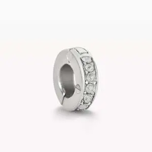 La Lune April Diamond Birthstone Clip-on Galaxy Charm - Silver