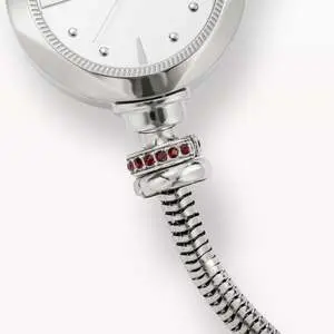 La Lune July Ruby Birthstone Clip-on Galaxy Charm - Silver