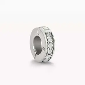 La Lune Clip-on Charm With Pearl - Silver