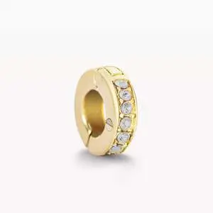 La Lune April Diamond Birthstone Clip-on Galaxy Charm - Gold