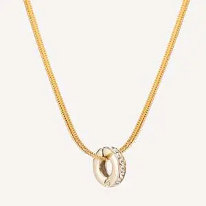 La Lune April Diamond Birthstone Clip-on Galaxy Charm - Gold