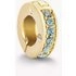 La Lune March Aquamarine Birthstone Clip-on Charm - Gold