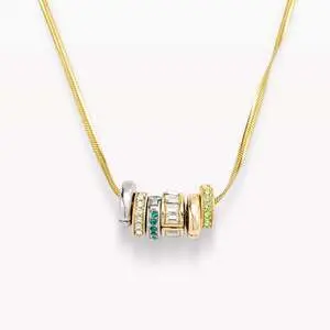 La Lune May Emerald Birthstone Clip-on Galaxy Charm - Gold