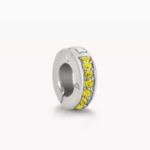 La Lune November Citrine Birthstone Clip-on Charm - Silver