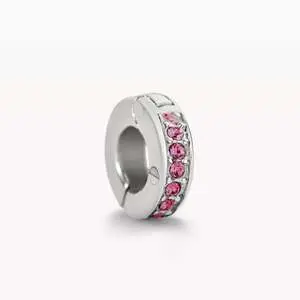 La Lune October Tourmaline Birthstone Clip-on Charm - Silver