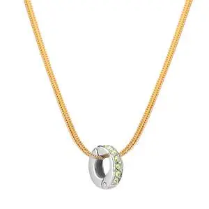 La Lune August Peridot Birthstone Clip-on Galaxy Charm - Silver