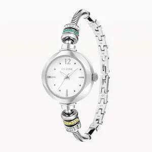 La Lune Borealis Watch With Galaxy Charm - Silver