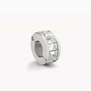 La Lune Baguette Stone Clip-on Charm - Silver