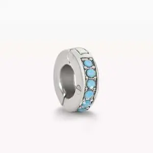 La Lune December Turquoise Birthstone Clip-on Charm - Silver