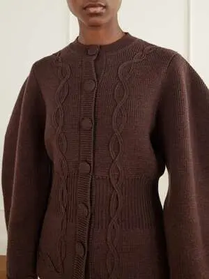 DESTREE Embroidered Wool Cardigan
