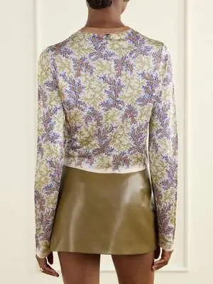 Rabanne Cropped Jacquard Cardigan